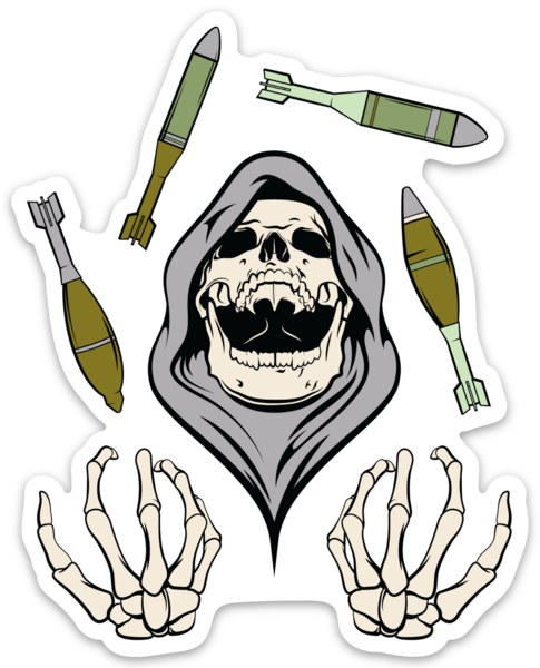 Dealing Death Sticker – Fire For Effect LLC